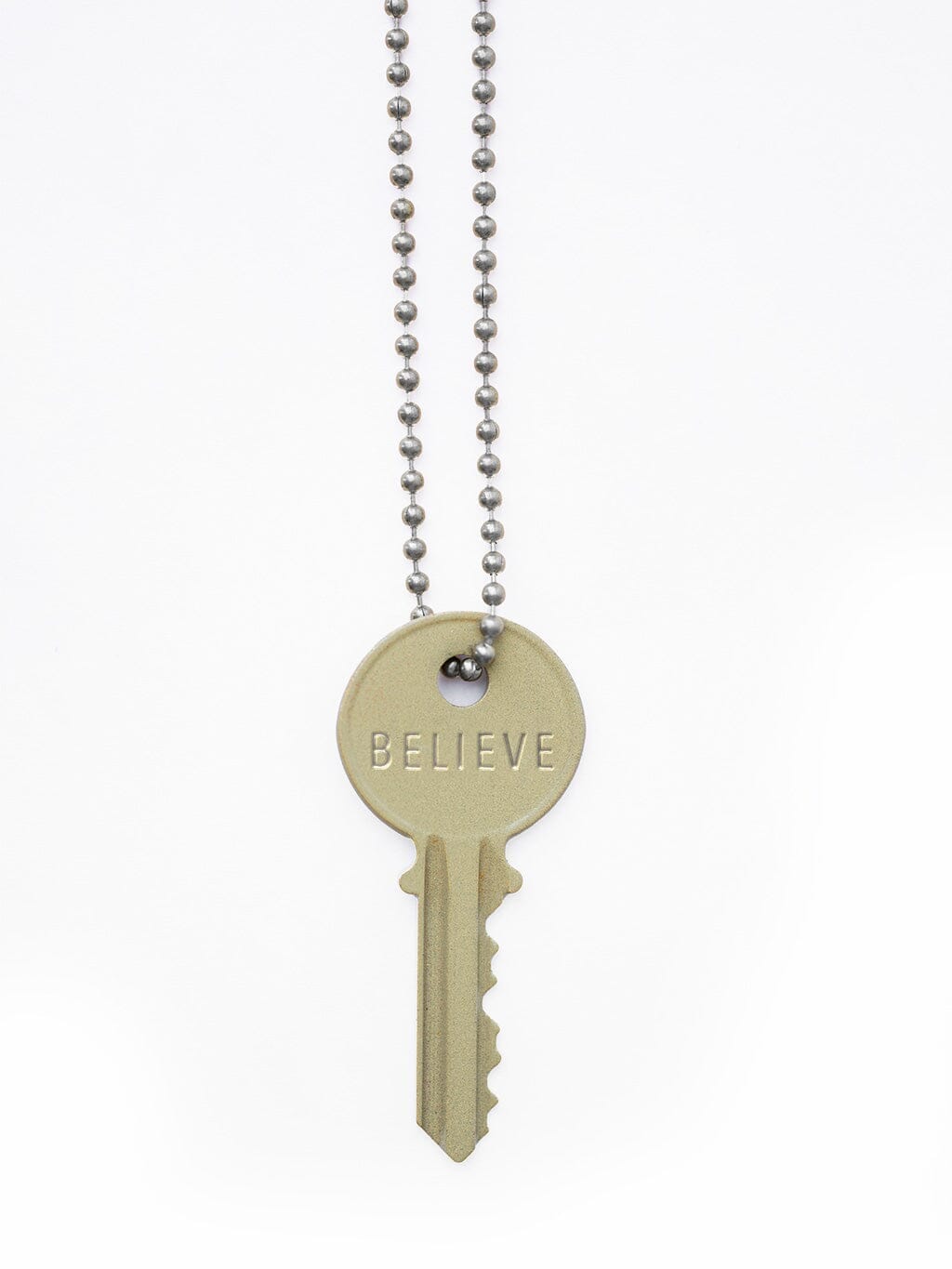 Classic Key Silver Ball Chain Necklace | The Giving Keys