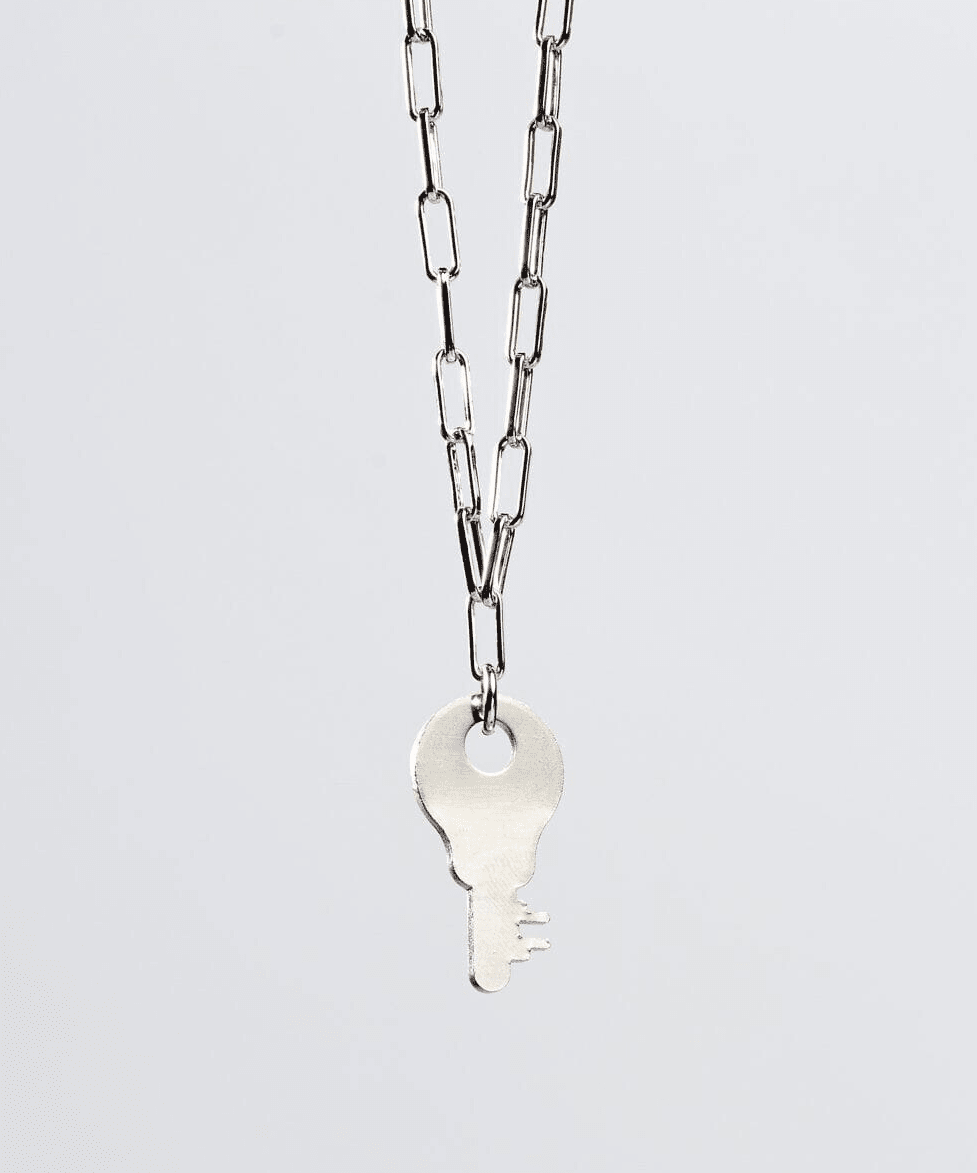 Custom Engraved Dainty Brooklyn Key Necklace | The Giving Keys