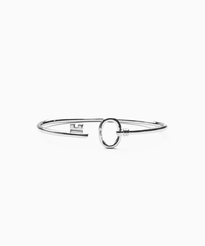 Wrap Key Cuff Bracelet with an Engraved Word | The Giving Keys