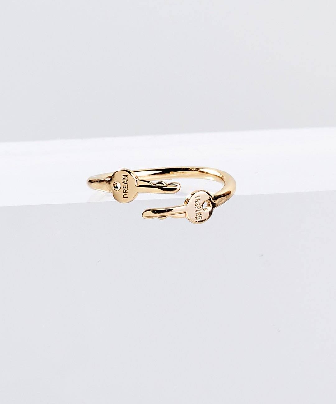 Wrapped Mini Key Ring with an Engraved Word | The Giving Keys