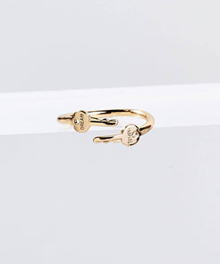 Wrapped Mini Key Ring with an Engraved Word | The Giving Keys