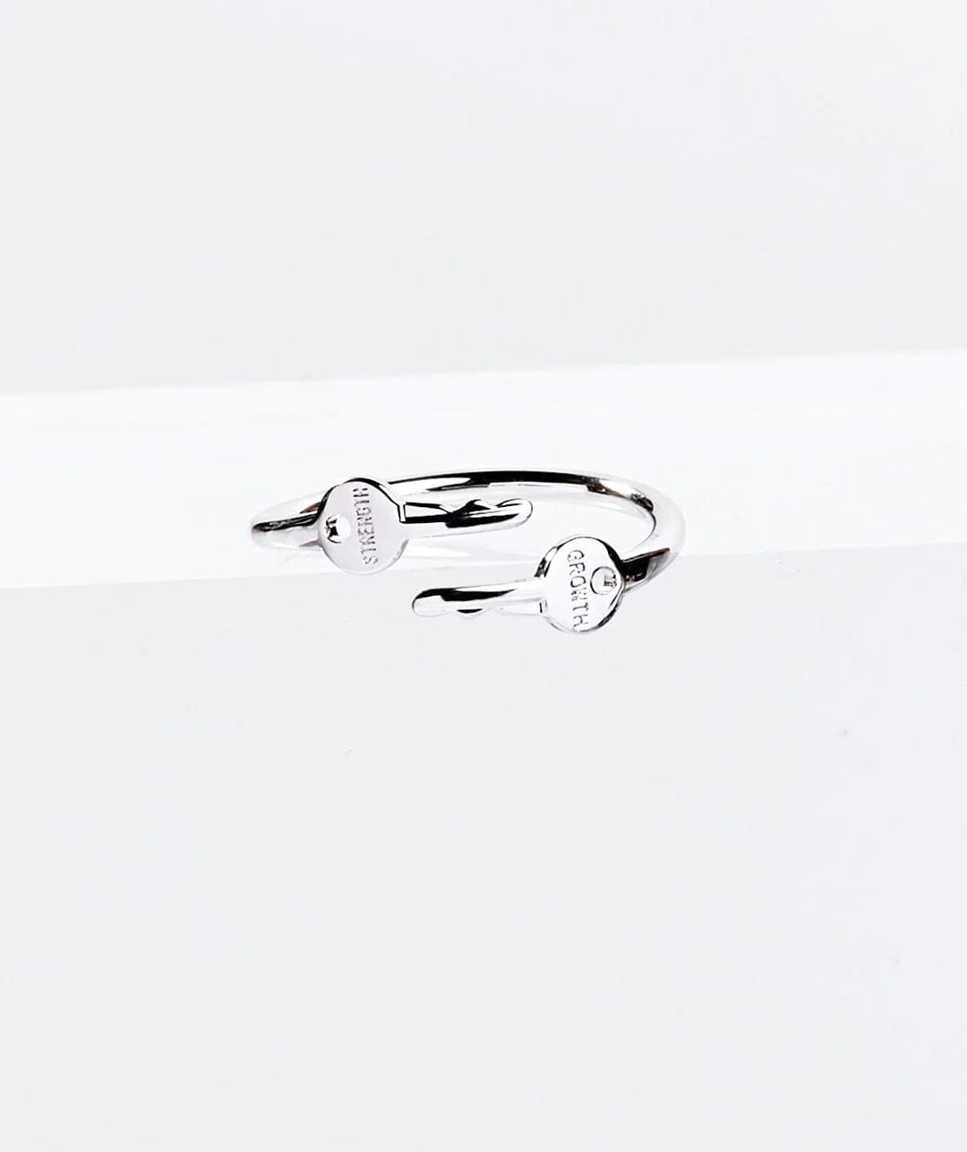 Wrapped Mini Key Ring with an Engraved Word | The Giving Keys