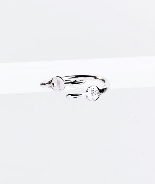 Wrapped Mini Key Ring with an Engraved Word | The Giving Keys